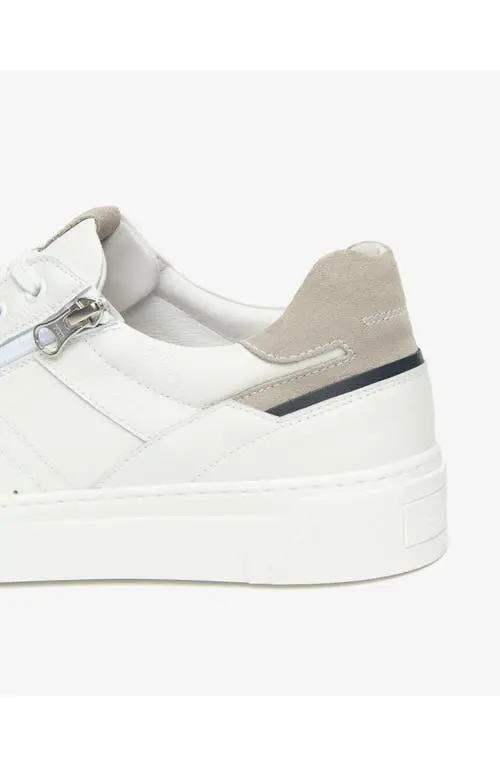 NEROGIARDINI Low Top Side Zip Sneakers - White