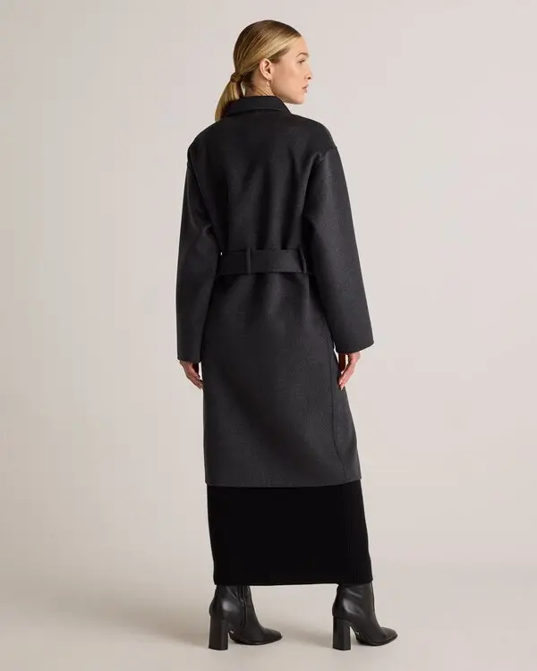 Quince 100% Mongolian Cashmere Double-faced Double-breasted Wrap Coat
