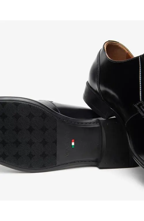 NEROGIARDINI Plain Toe Leather Derby - Black