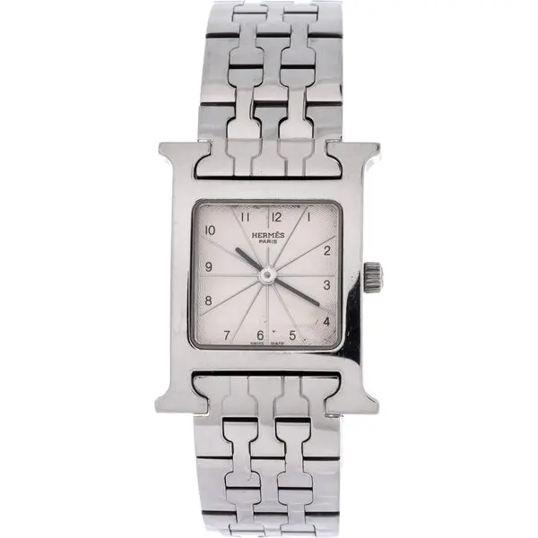 Hermès Heure H Quartz Watch Stainless Steel 21 - Silver