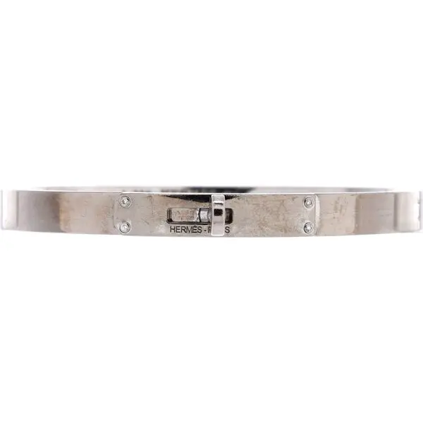 Hermès Kelly Bracelet 18k With 4 Diamonds Small - White Gold