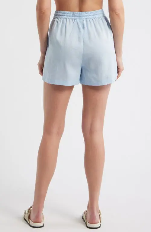 Nordstrom Linen Blend Drawstring Shorts - Blue Floaty