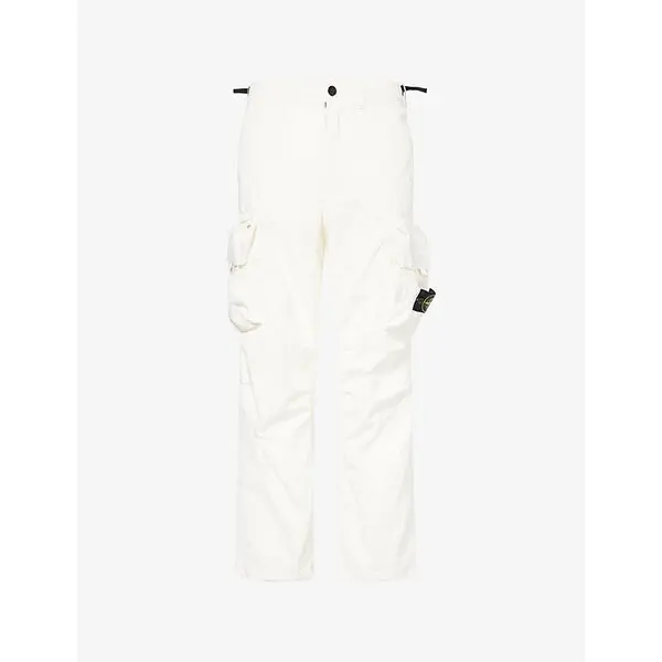 Stone Island Compass-badge Ripstop Cargo Trousers - Ivory