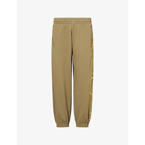 THAMES Sunday Cotton Jogging Bottoms - Olive Green