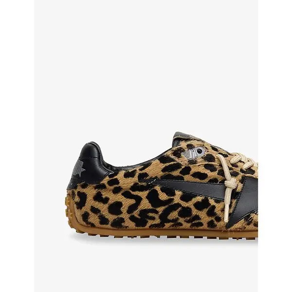 GOLDEN GOOSE Marathon Speed 90179 Pony Hair And Leather Sneakers - Blk/brown