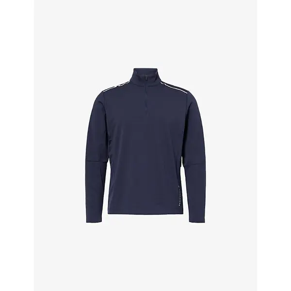 J. Lindeberg Leon Quarter Zip Long-sleeve Top - Navy
