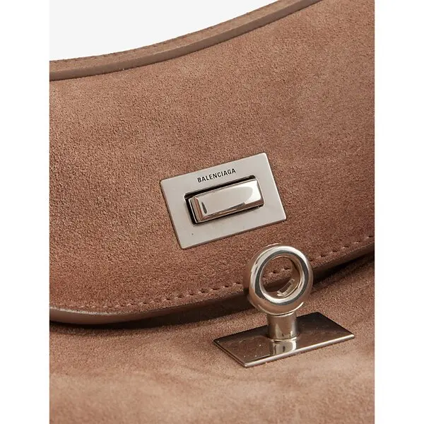 Balenciaga Rodeo Small Suede Top-handle Bag - Sesame
