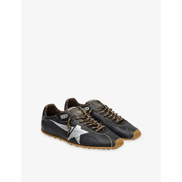 GOLDEN GOOSE Marathon Speed 55381 Leather Trainers - Dark Brown