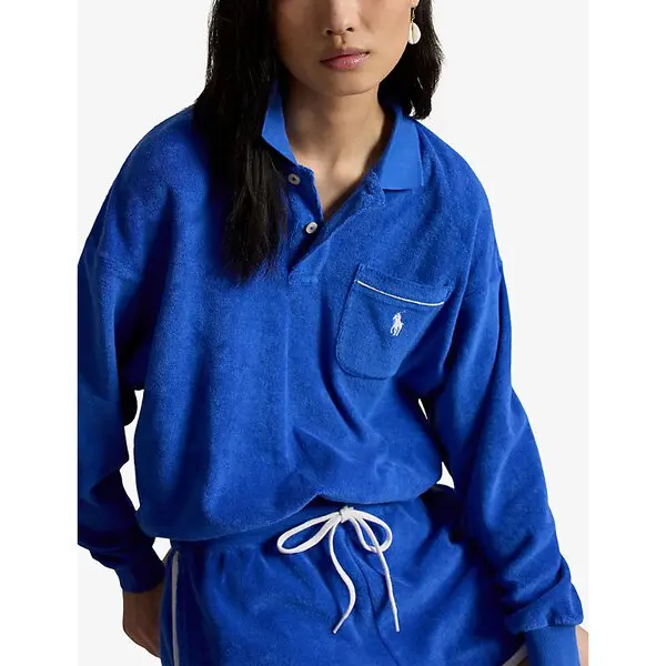 Polo Ralph Lauren Terry Logo-embroidered Cotton-jersey Polo