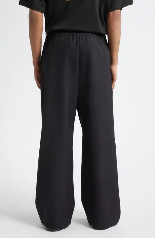 Fear Of God Virgin Wool Wide Leg Drawstring Pants - Black