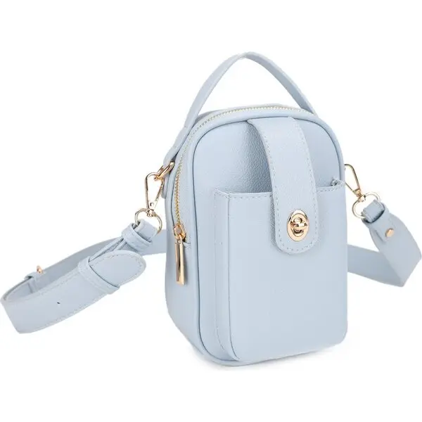 MALI + LILI Parker Faux Leather Crossbody - Blue