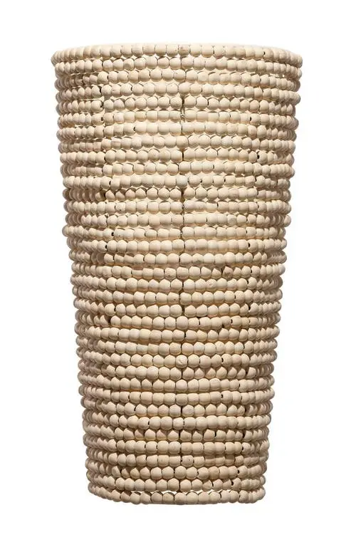 JAMIE YOUNG CO. Seawall 1-light Beaded Cone Wall Sconce - Natural