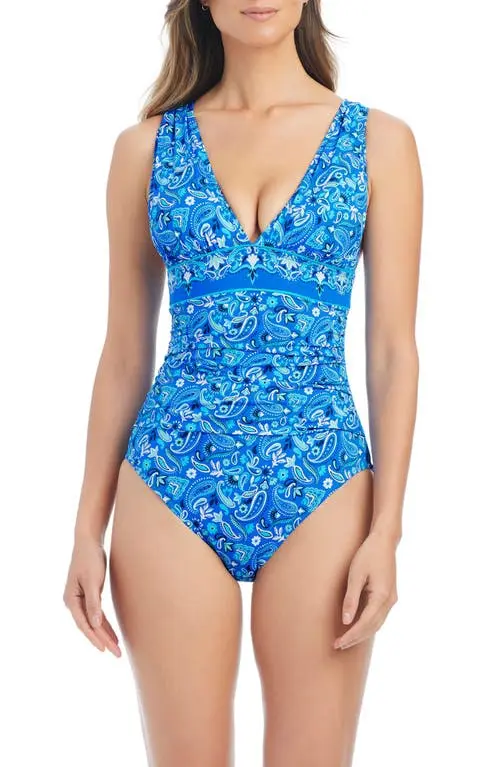 ROD BEATTIE Banded One-piece Swimsuit - Bleu Depths
