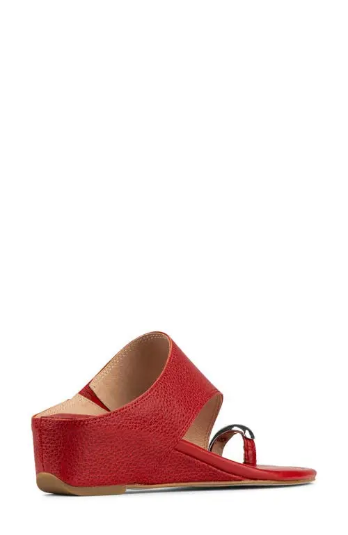 DONALD PLINER Toe Ring Wedge Sandal - Tomato