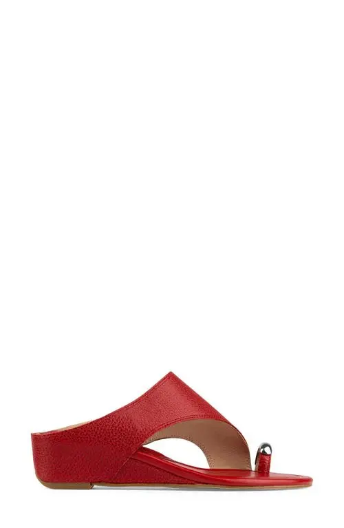 DONALD PLINER Toe Ring Wedge Sandal - Tomato