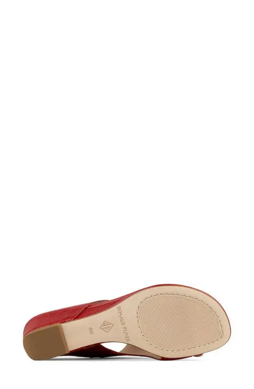 DONALD PLINER Toe Ring Wedge Sandal - Tomato
