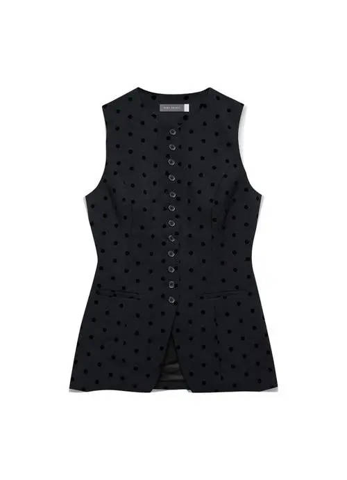 Mint Velvet Polka Dot Longline Waistcoat