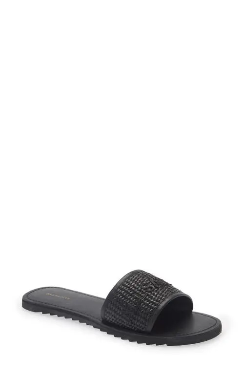 ALLSAINTS Hoxton Woven Slide Sandal - Black/black