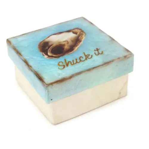 BEACHCOMBERS 3" Capiz "shuck It" Trinket Box