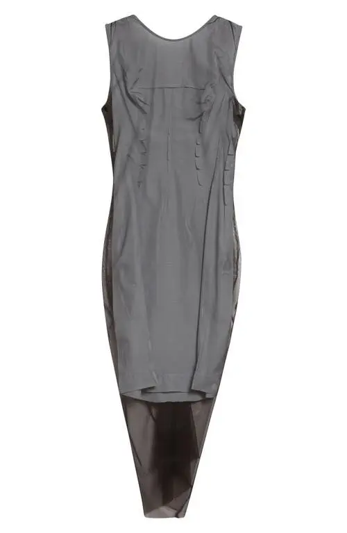 MAISON MARGIELA Sheer Midi Dress - Brown/light Grey