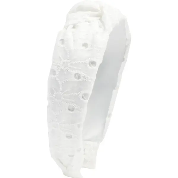 Chelsea28 Knotted Eyelet Headband - White