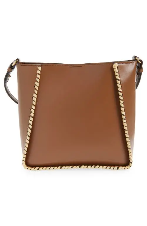 Stella McCartney Crossbody Bag With Raffia Trim - Tan