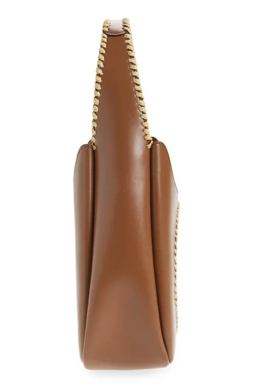 Stella McCartney Small Raffia Trim Hobo Bag - Tan