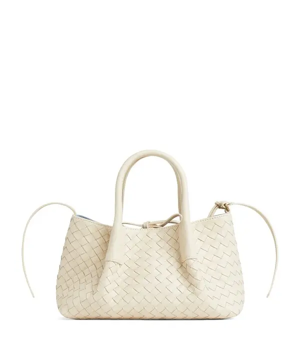 Bottega Veneta Small Intrecciato Pinacoteca Tote Bag - White