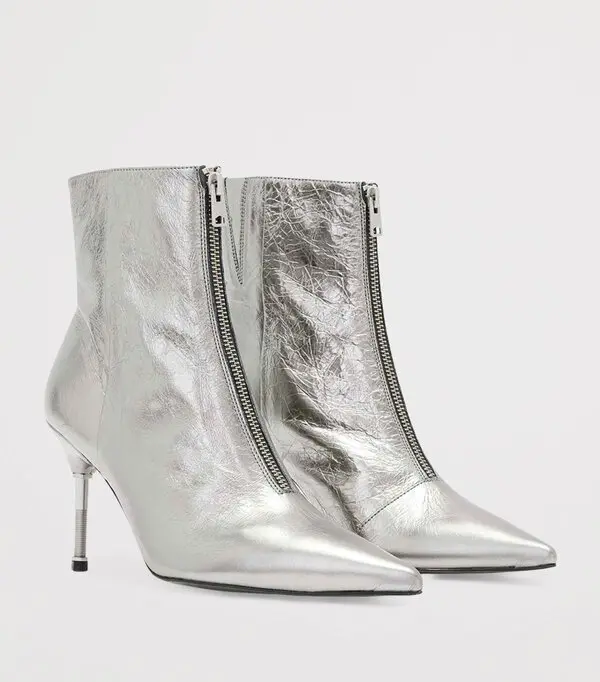 ALLSAINTS Metallic Natasha Ankle Boots - Grey