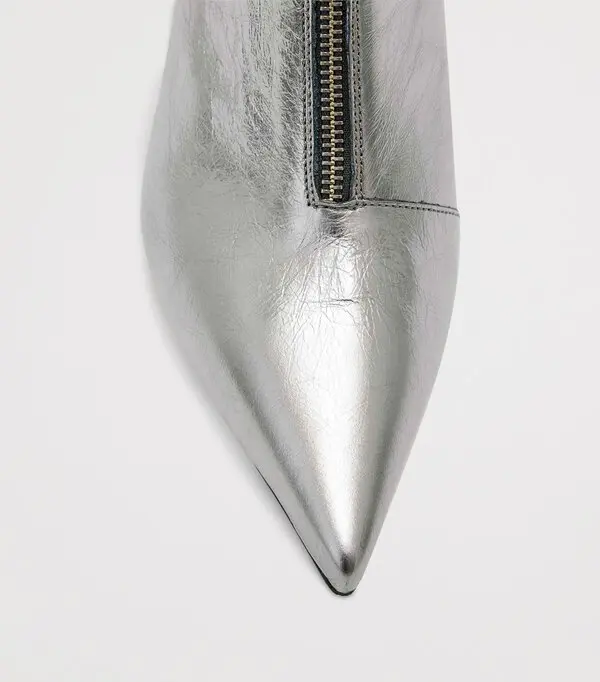 ALLSAINTS Metallic Natasha Ankle Boots - Grey