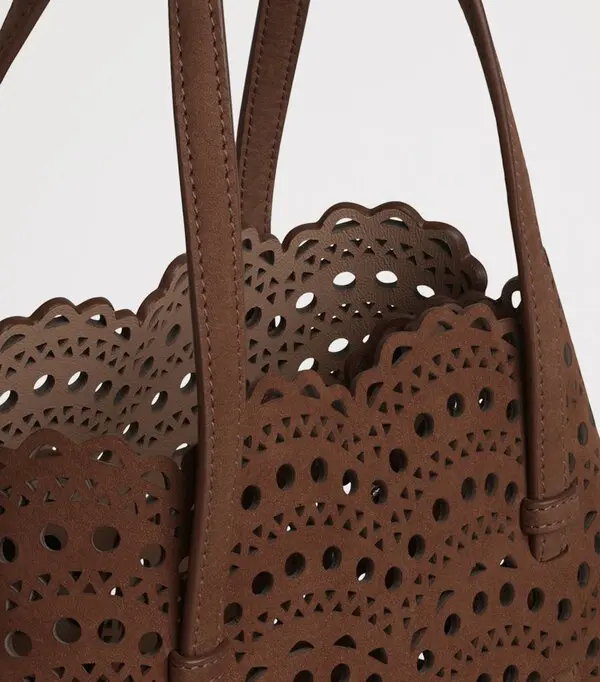 Alaïa Le Mina Vienne Pattern Tote Bag - Brown