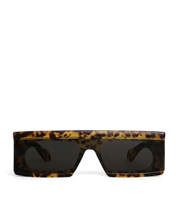 Alaïa Acetate Rectangular Sunglasses - Yellow