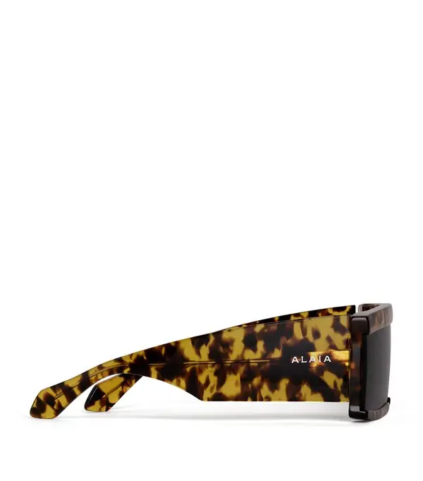 Alaïa Acetate Rectangular Sunglasses - Yellow