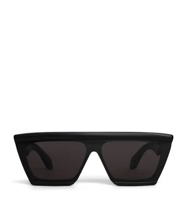 Alaïa Acetate Rectangle Mask 69 Sunglasses - Black