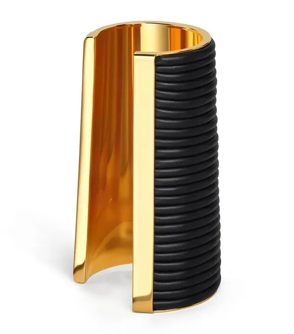 Alaïa Large Lambskin Cuff Bracelet