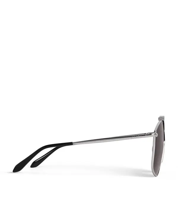 Alaïa Metal Aviator Mask Sunglasses - Gold
