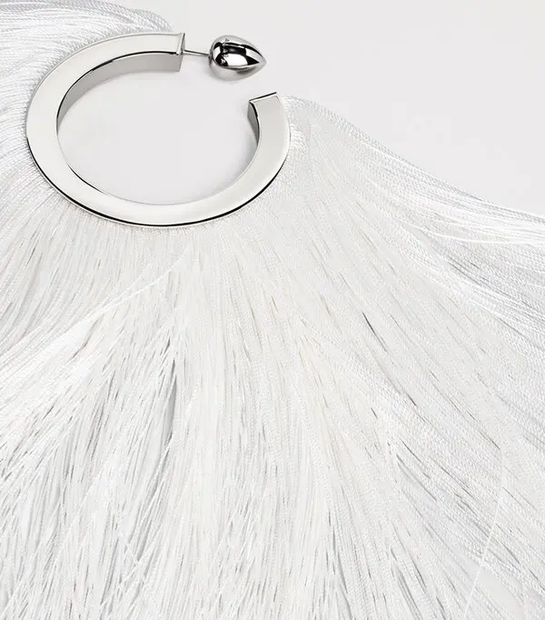 Alaïa Fringe Pendant Hoop Earrings