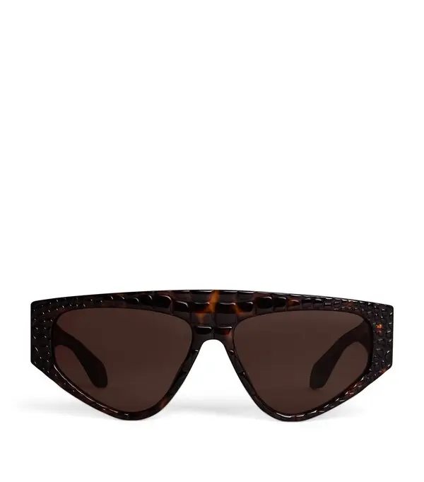 Alaïa Acetate Aviator Mask Sunglasses - Metallic