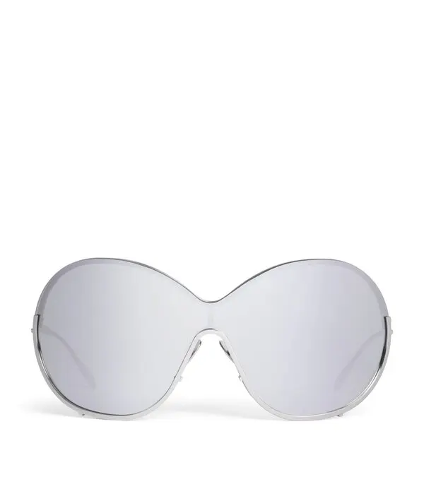 Alaïa Metal Butterfly Sunglasses - White