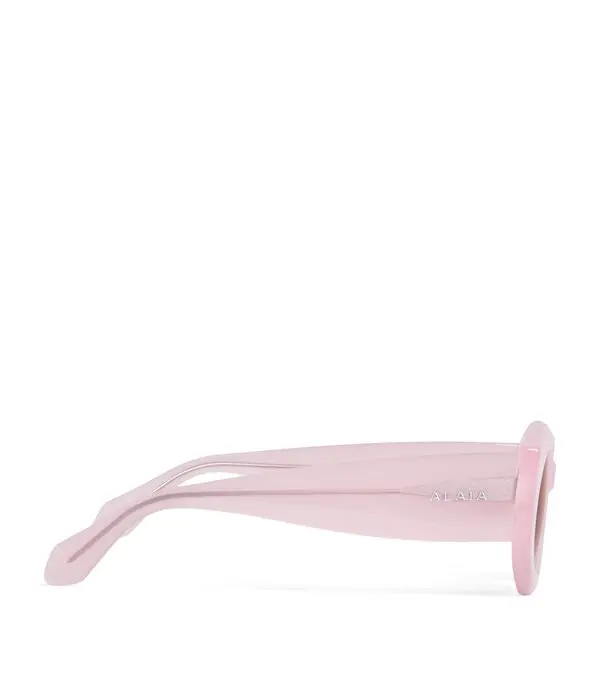 Alaïa Acetate Oval Sunglasses - Gold