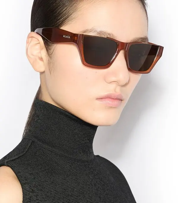 Alaïa Acetate Square Sunglasses - Red