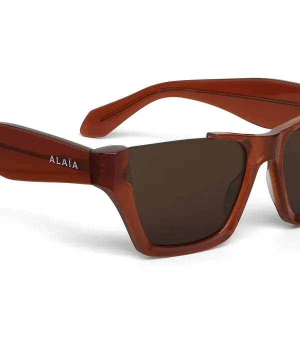 Alaïa Acetate Square Sunglasses - Red