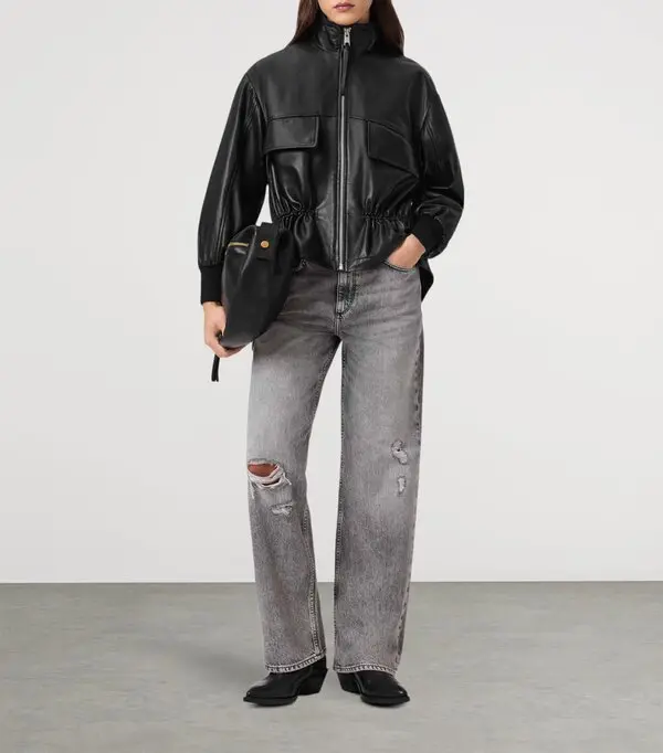 ALLSAINTS Leather Flor Jacket