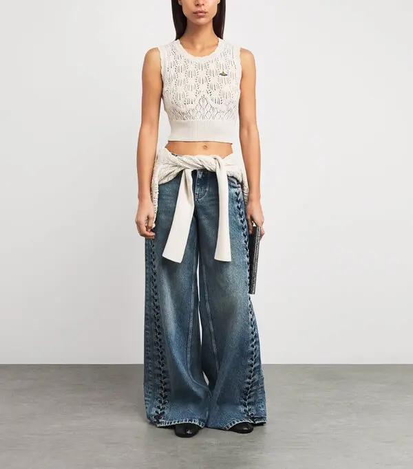 VIVIENNE WESTWOOD Organic Cotton Crochet Ella Top