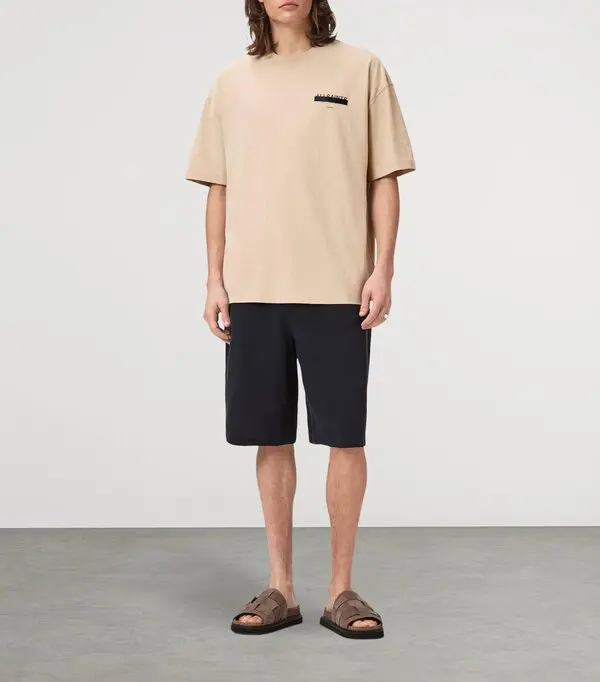 ALLSAINTS Organic Cotton Redact T-shirt - Brown