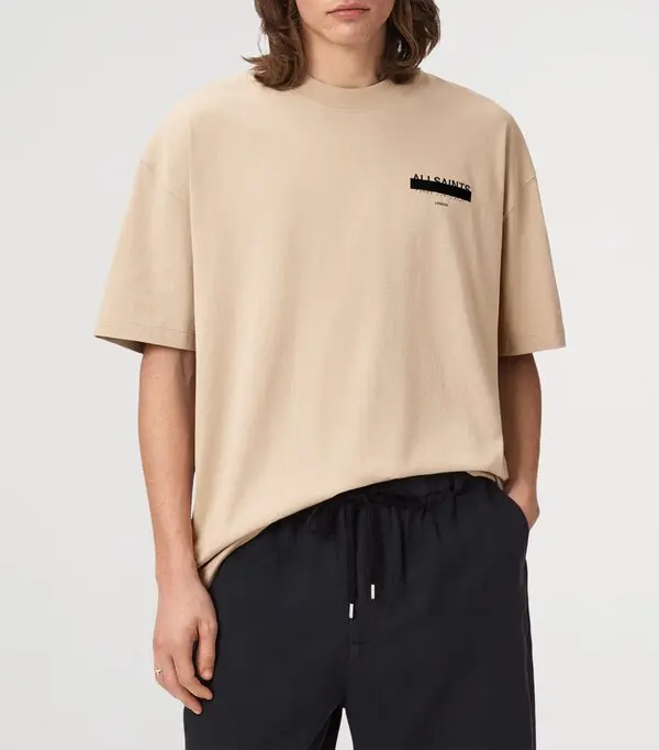 ALLSAINTS Organic Cotton Redact T-shirt - Brown