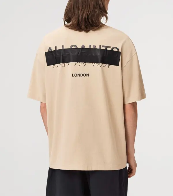 ALLSAINTS Organic Cotton Redact T-shirt - Brown