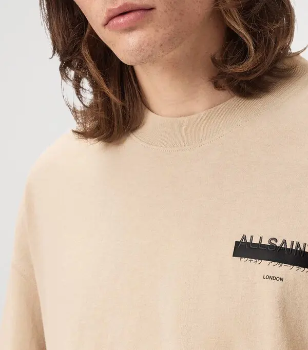 ALLSAINTS Organic Cotton Redact T-shirt - Brown