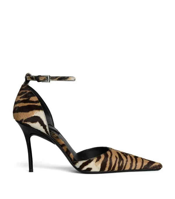Alaïa Haircalf Animal Print D'orsay Pumps - Beige