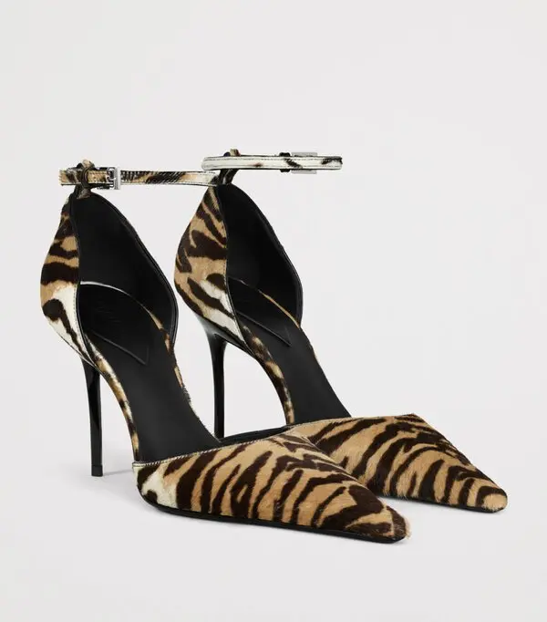 Alaïa Haircalf Animal Print D'orsay Pumps